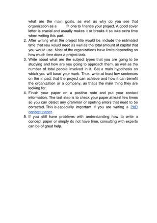 Tips And Tricks In Writing A Concept Paper PDF