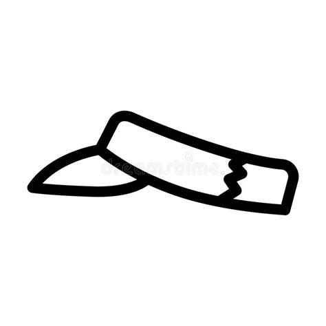 Visor Hat Cap Line Icon Vector Illustration Stock Vector Illustration