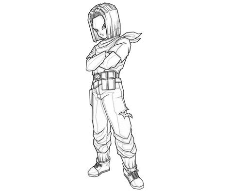 Android 17 Coloring Page Coloring Pages