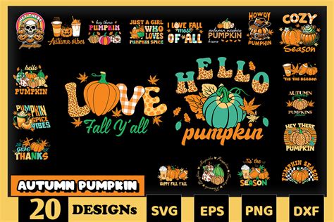 Autumn Pumpkin SVG Bundle Graphic by Skinite · Creative Fabrica