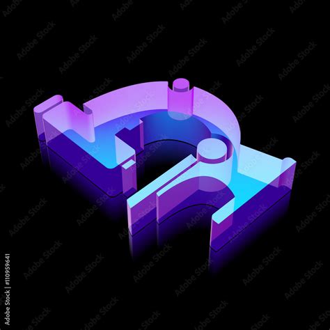 3d Neon Glowing Microscope Icon Made Of Glass Vector Illustration Stock Vector Adobe Stock