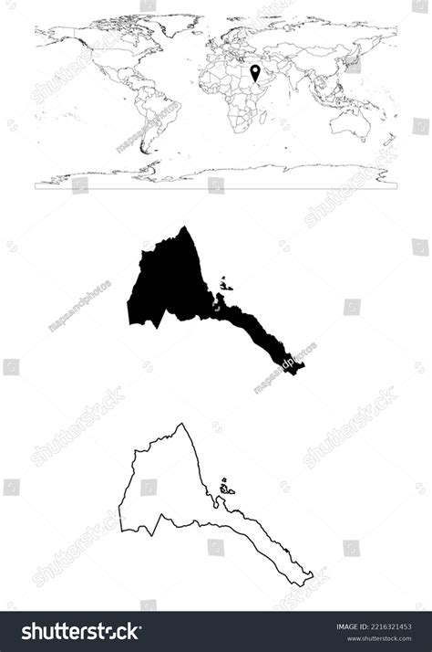 Vector Eritrea Map Map Eritrea Showing Stock Vector Royalty Free 2216321453 Shutterstock