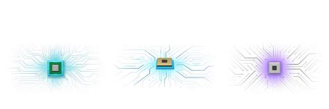Futuristic Quantum Computer Cpu Structure Vector Image