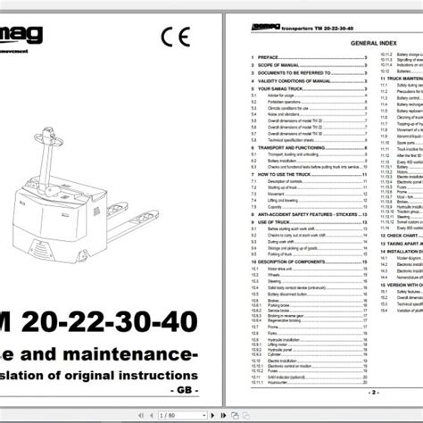 Samag Forklift Tm 20 Spare Parts Catalog Tm20 1601