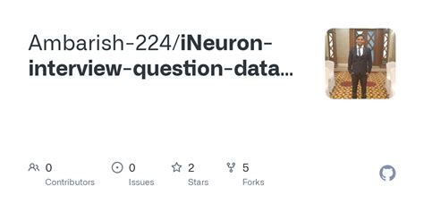 github ambarish 224 ineuron interview question data science