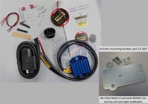 Andover Norton Tri Spark Kit Electronic Ignition Regulator Rectifier C W Capacitor And One