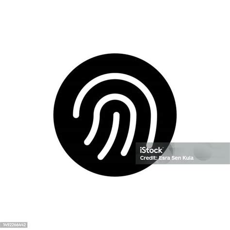 지문 단색 아이콘입니다 디자인은 웹 페이지 모바일 앱 Ui Ux 및 Gui 디자인에 적합합니다 단순함에 대한 스톡 벡터 아트 및 기타 이미지 Istock