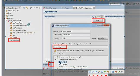 maven项目的搭建和报错点：缺失web xml和无servlet api包和固定jdk版本号？ servlet api没有版本号怎么导入