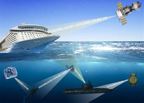 An Image Illustrating An Underwater Wireless Optical Communication Scenario Freelancer