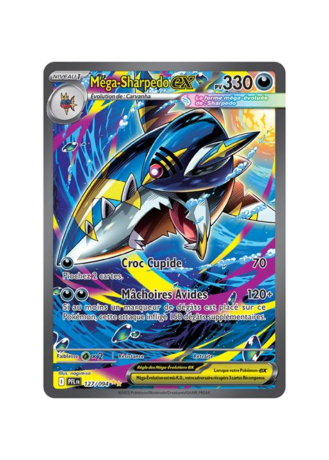 Carte Pokémon Méga Sharpedo Ex 127 094 Alternative Flammes Fantasmagoriques