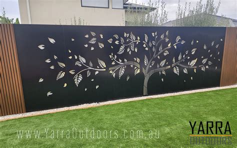 Outdoor Metal Screen Custom Laser Cut Design Yarra Outdoors