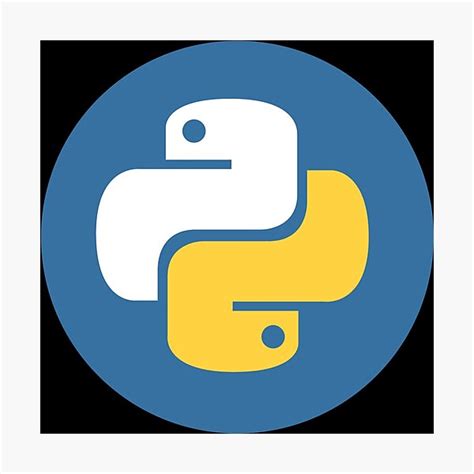 Circular Python Coding Language Logo Photographic Print By