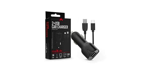 Maxlife xUSB szivargyújtó töltő adapter USB Type C kábel m es vezetékkel Maxlife MXCC