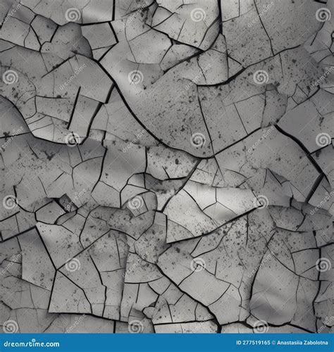 Concrete With Cracked Surface Infinite Seamless Backgrounds Generative Ai Stock Illustration