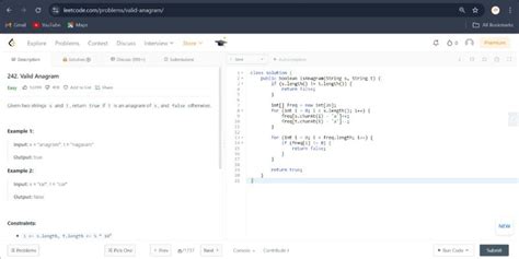 Evangelin Angel On Linkedin Leetcode Codingchallenge Day33 Validanagram Problemsolving Java