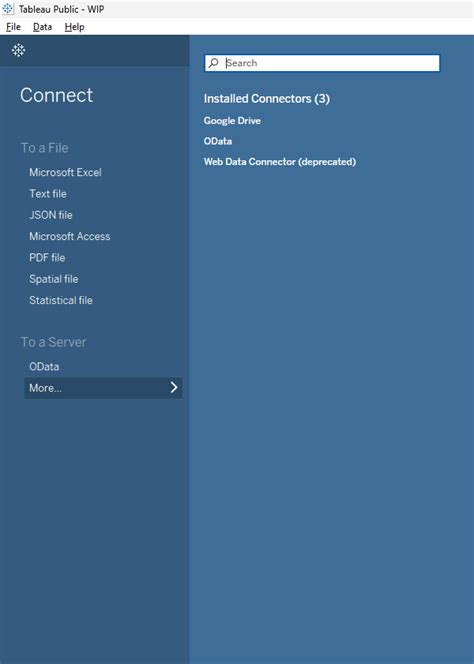 Cant See Options In Connect To Server On Tableau Desktop Rtableau