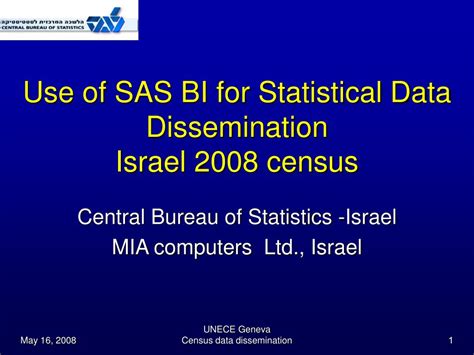 PPT Use Of SAS BI For Statistical Data Dissemination Israel Census PowerPoint