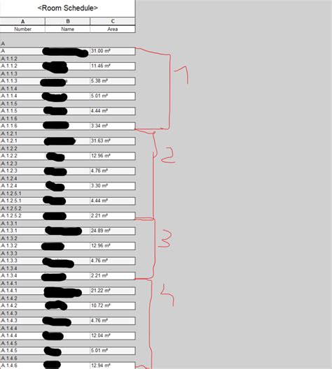 solved room schedule groupping autodesk community