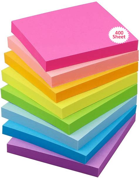 Buy Ofixo 400 Sheets 5 Mix Colors 80 Sheets Each Color Fluorescent Paper Self Adhesive Memo