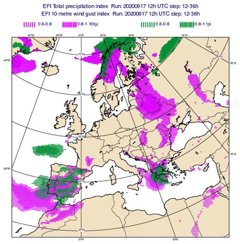 Grib Efi Map With Marker Shading — Metview Documentation