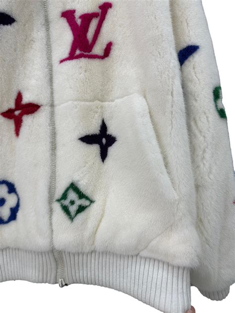 Louis Vuitton Mink Fur Coat X Virgil Abloh White And Multicolor Fur For