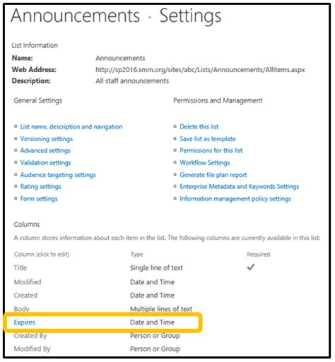 How To Set A Default Expiration Date Using Today For A Sharepoint
