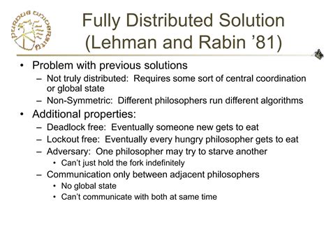 Dinning Philosopher Problem Cs 603 Format Ppt