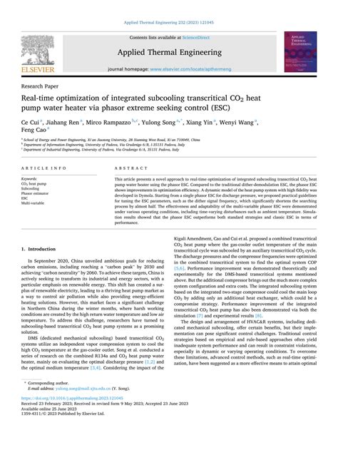 (PDF) Real-time Optimization of Integrated Subcooling Transcritical CO2 ...
