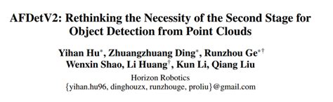 2022 aaai 3d detection afdetv2 知乎