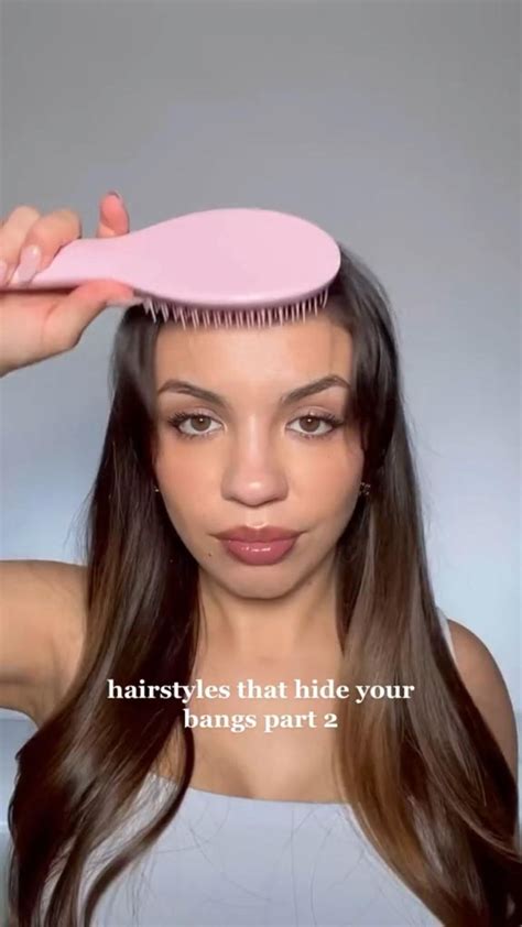 Hairstyles That Hide Your Bangs Part 2 Halfuphalfdownhairstyles How To Style Bangs