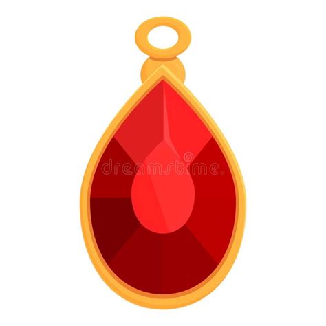 Red Ruby Icon Cartoon Vector T Sale Shop Stock Vector
