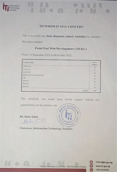 Dalia Ramadan Ahmed On Linkedin Iti Frontend Webdevelopment