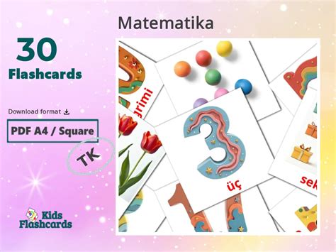 30 Free Turkmen Math Flashcards Pdf