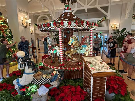 Disney World Beach Club Debuts 25th Gingerbread Carousel