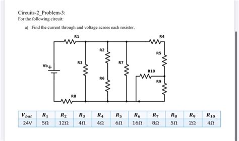 Solved Circuits 2problem 1 For The Circuit Below A