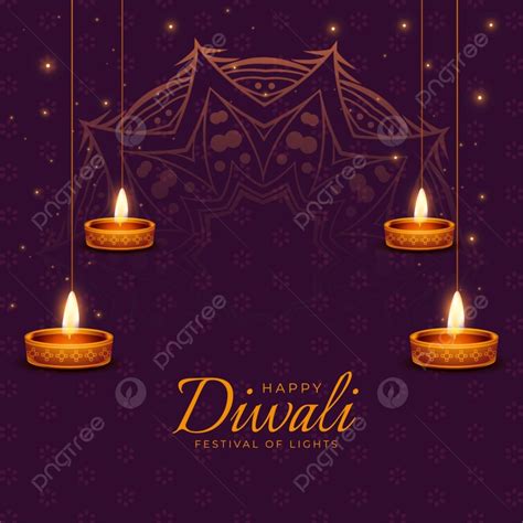 빛나는 디야 오일 램프가 있는 해피 디왈리 축제 카드 템플릿 Psd 다운로드 디자인 자료 다운로드