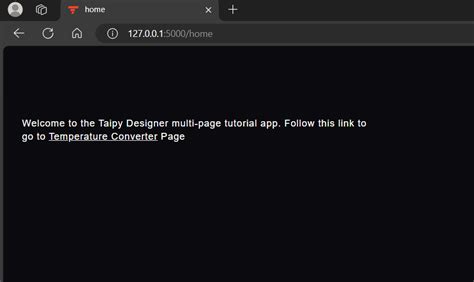 multi page taipy designer documentation
