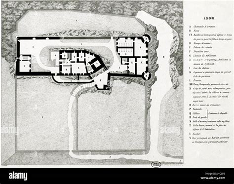 This Refers To A French Plan Or Map Of The ChÃ¢teau De Landsberg The Map Likely Outlines The