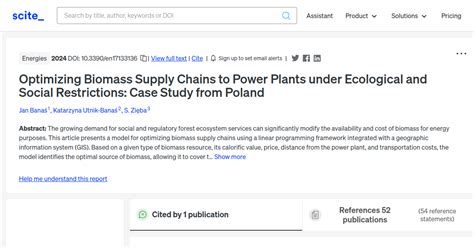optimizing biomass supply chains to power plants under ecological and