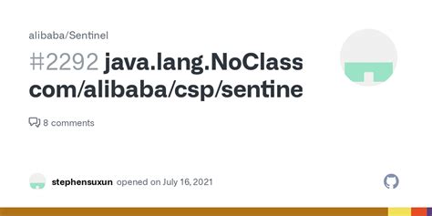 java lang noclassdeffounderror com alibaba csp sentinel spi