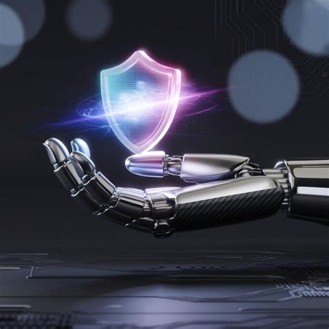 Hightech Cybersecurity Shield With Digital Lock And Futuristic Circuit Design Premium Ai