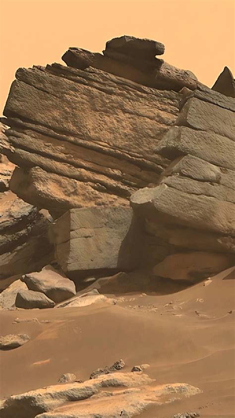 Strange And Beautiful Mars Rock Formation The Surface Of Mars Is Full