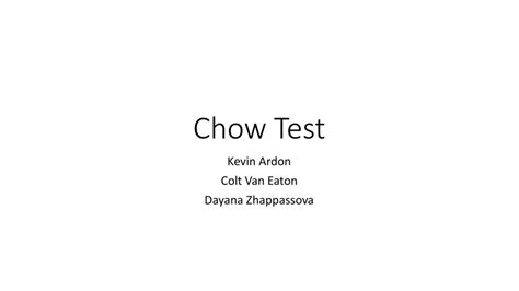 Chow Test
