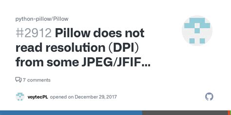 Pillow Does Not Read Resolution Dpi From Some Jpeg Jfif Files Issue Python Pillow