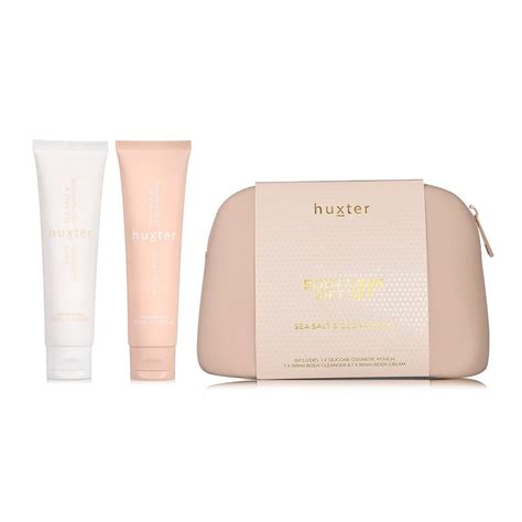 Luxury Neutral Body Care T Set Sea Salt And Cedarwood Huxter