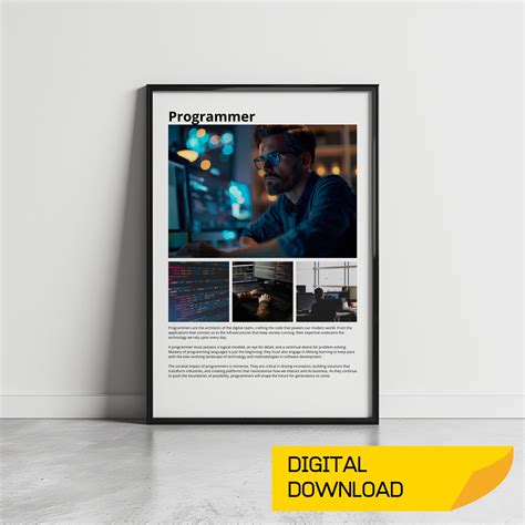 Programmer Print Programmer Poster Programmer Wall Art Programmer