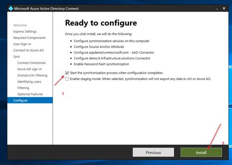 Setting Up Ad Connect Azure