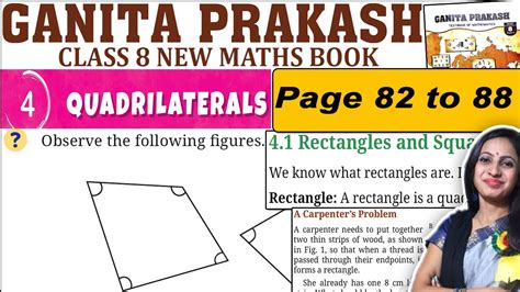 Class 8 Maths Ganita Prakash Solutions Chapter 4 Quadrilaterals Page 82 To 88 Solutions