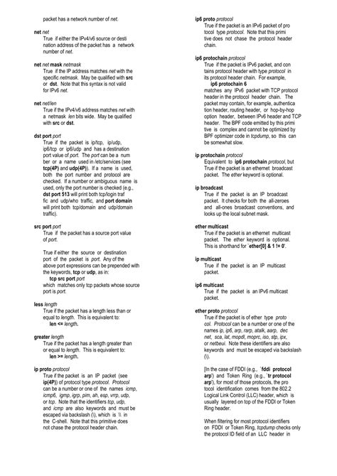 Tcpdump Filters Cheat Sheet Download Printable Pdf Templateroller