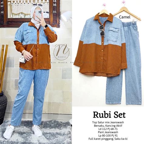Jual Pakaian Baju Busana Wanita Rubi Set By Nakia 1406 As H61 Shopee Indonesia